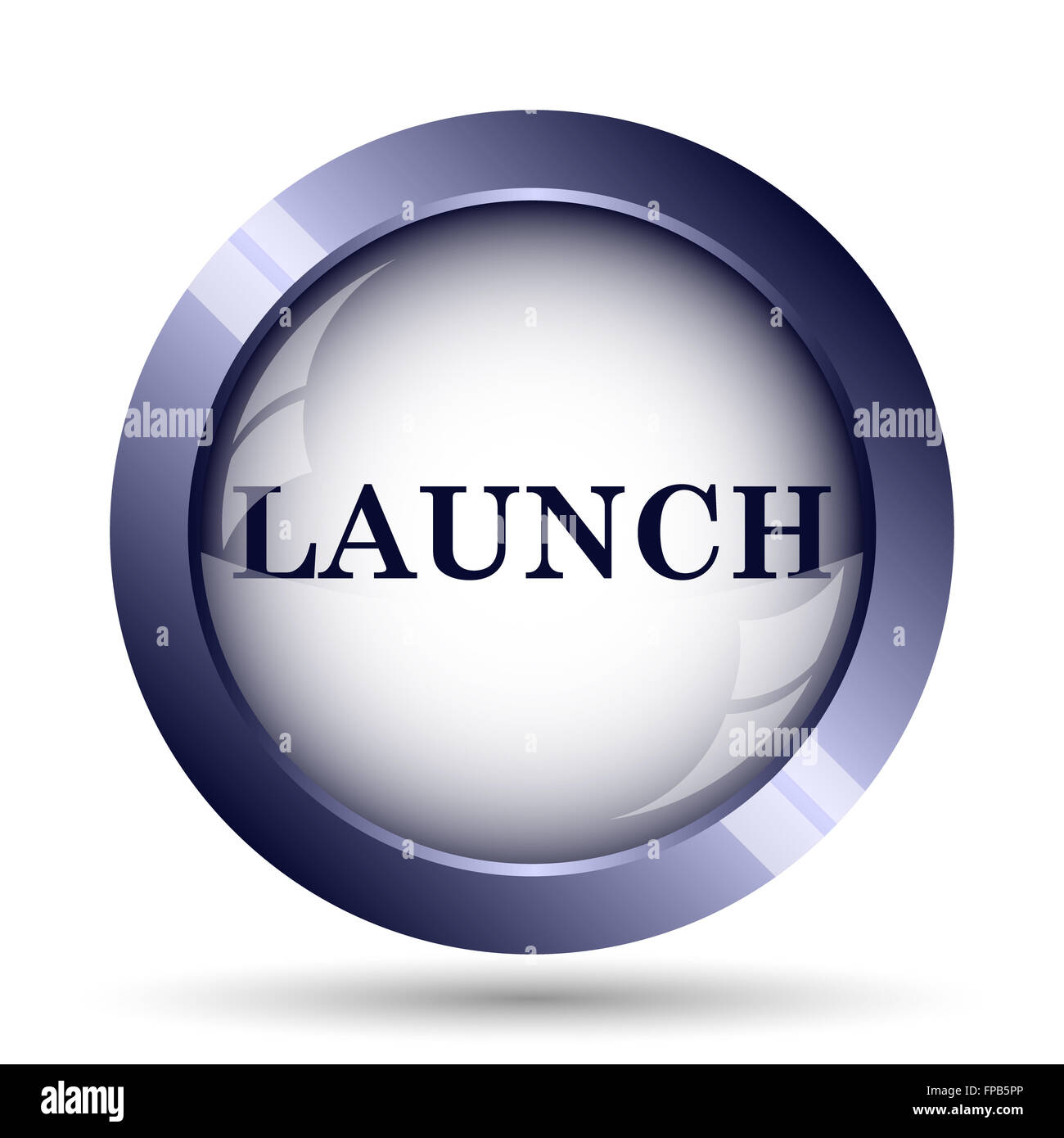 Launch icon. Internet button on white background Stock Photo - Alamy