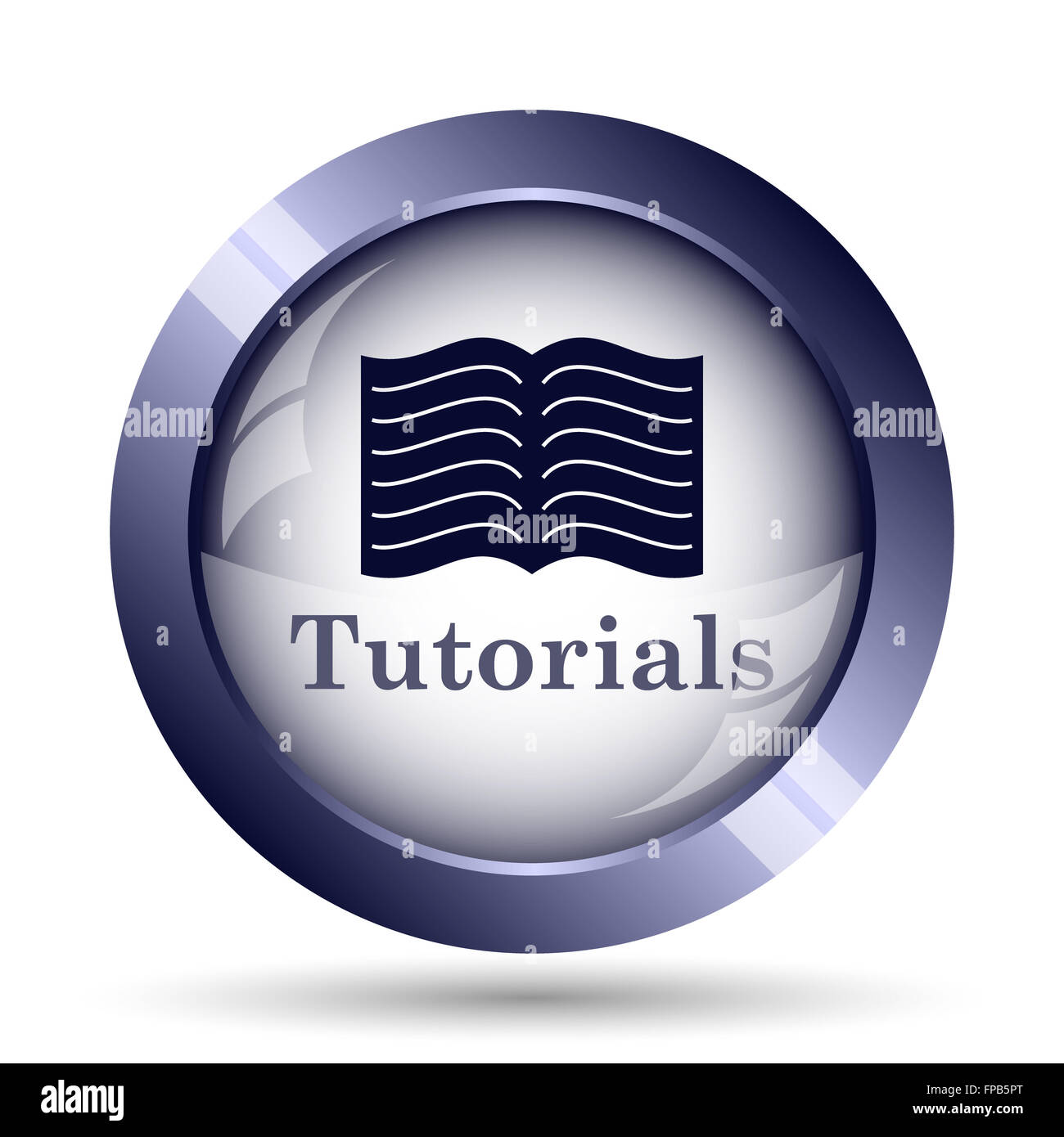Tutorials icon. Internet button on white background Stock Photo - Alamy