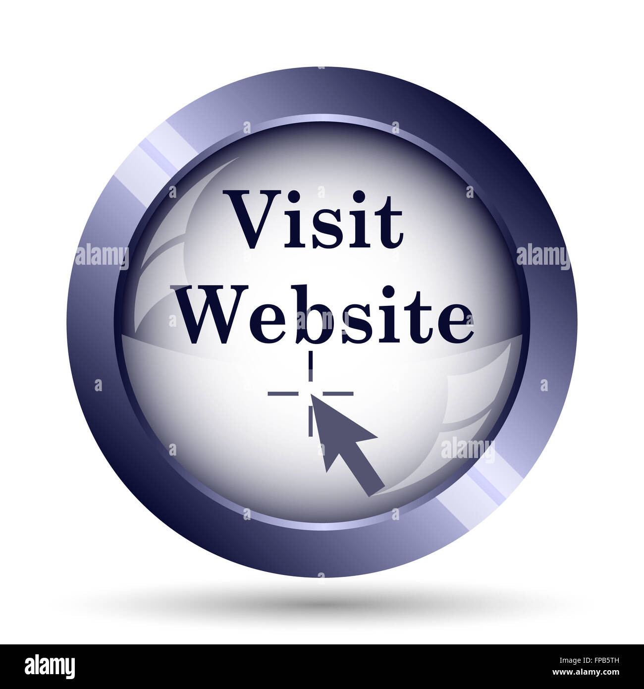 Visit website icon. Internet button on white background Stock Photo - Alamy