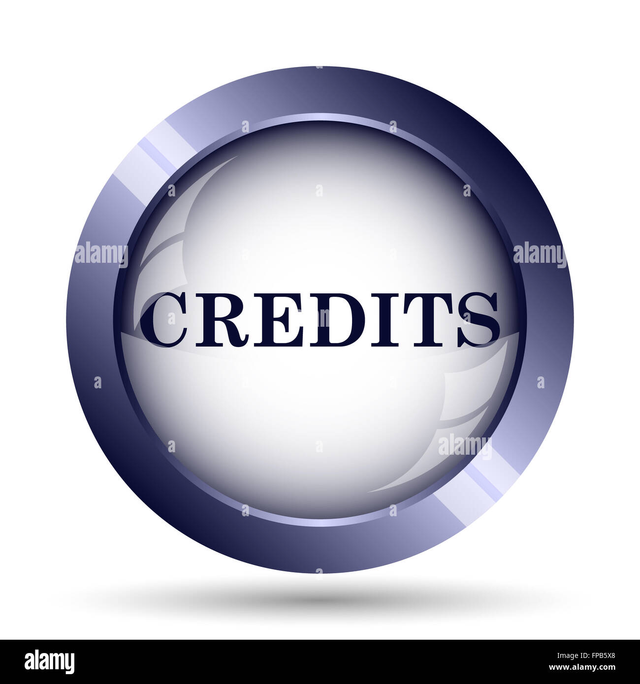 Credits icon. Internet button on white background Stock Photo - Alamy