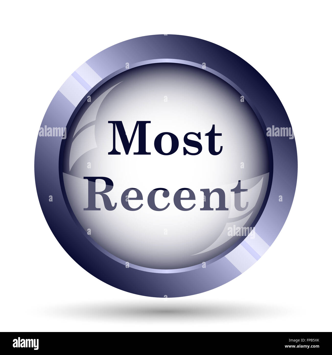 Most recent icon. Internet button on white background Stock Photo - Alamy