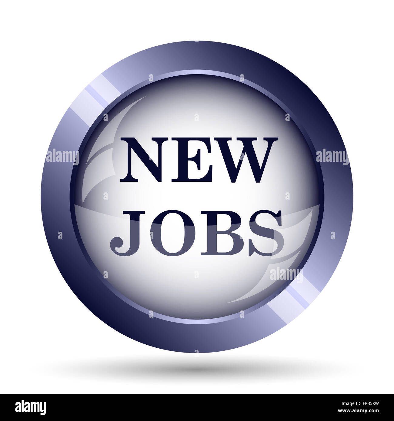 New jobs icon. Internet button on white background Stock Photo - Alamy