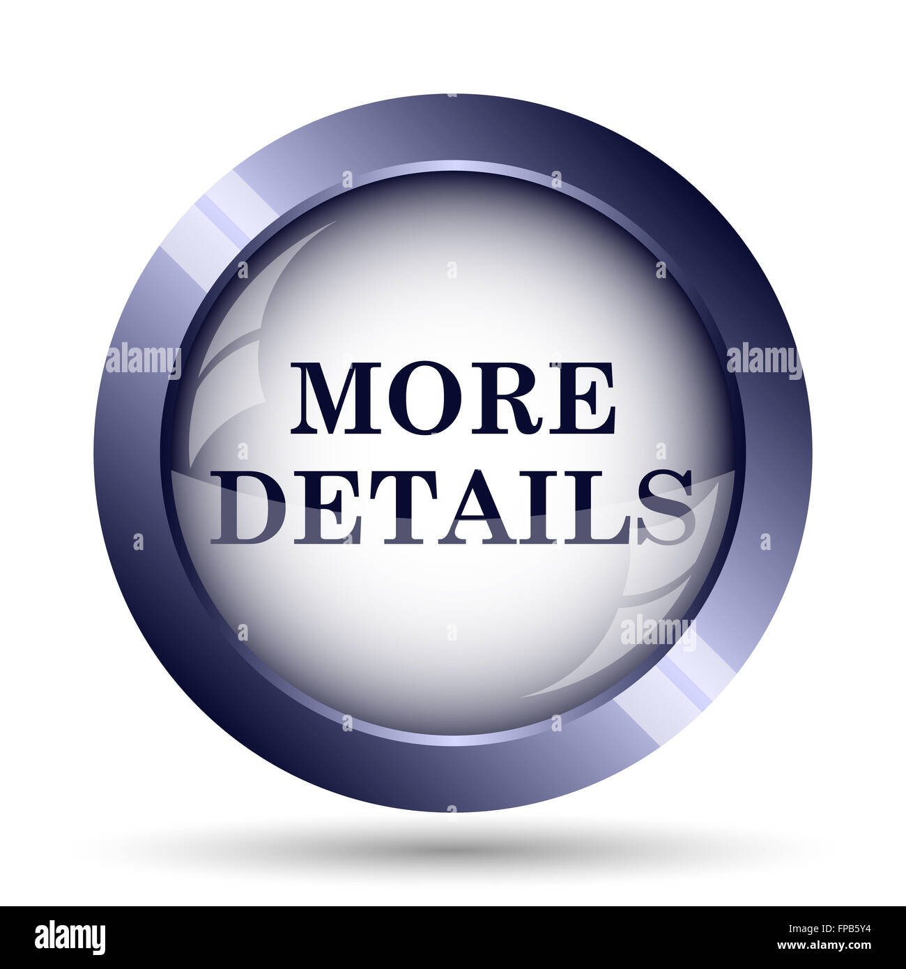 More details icon. Internet button on white background Stock Photo - Alamy