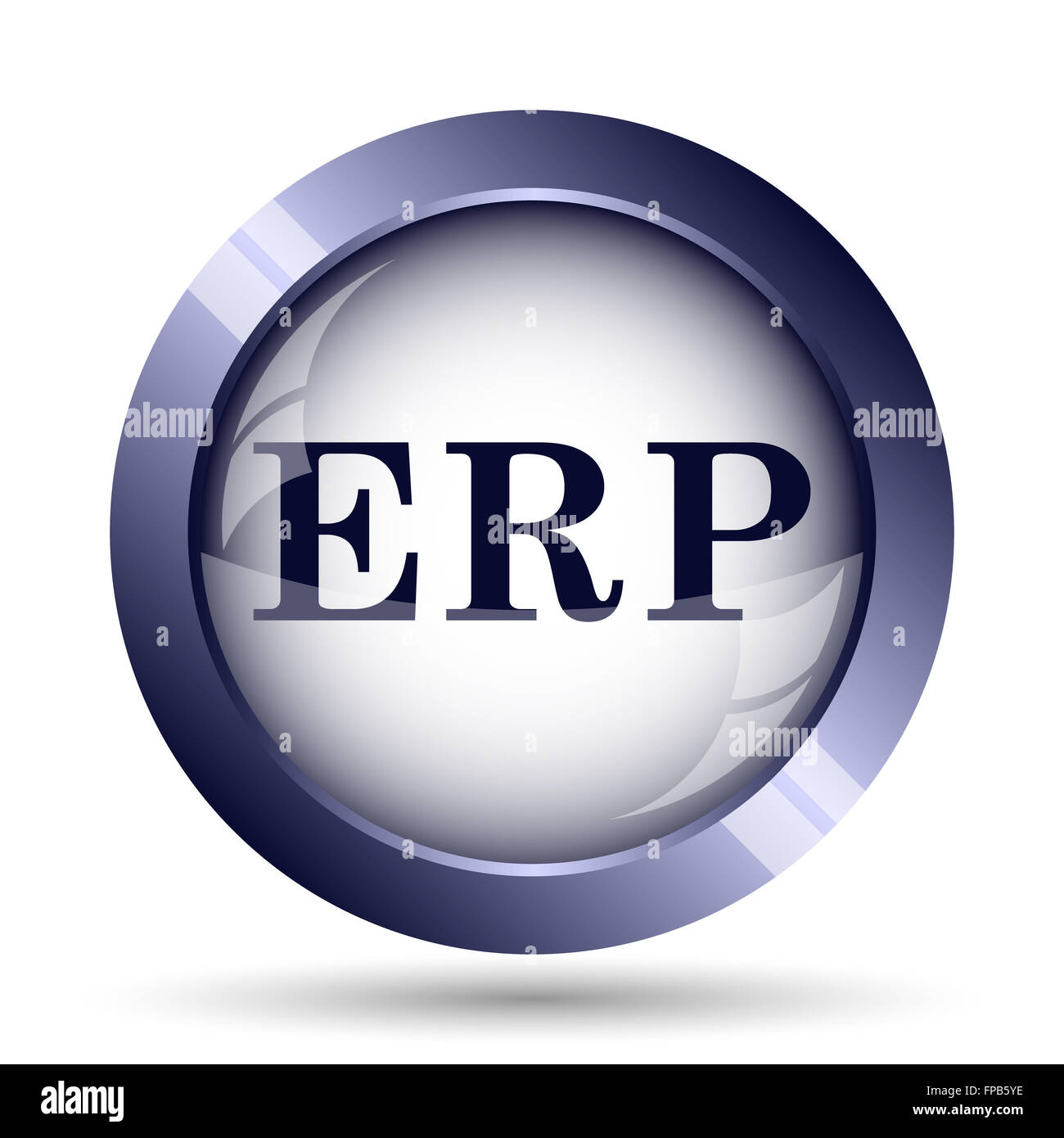 ERP icon. Internet button on white background Stock Photo - Alamy