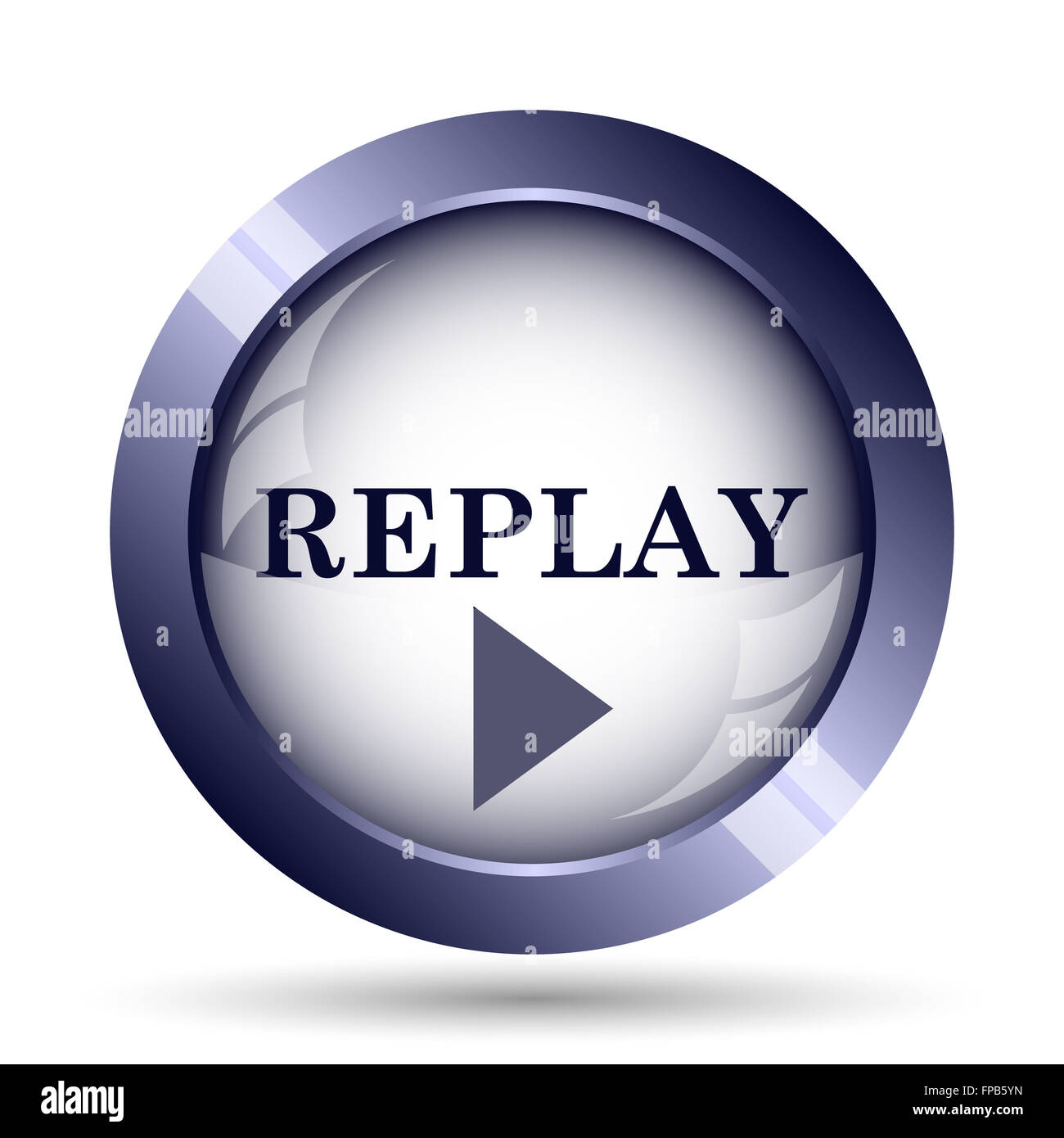Replay icon. Internet button on white background Stock Photo - Alamy