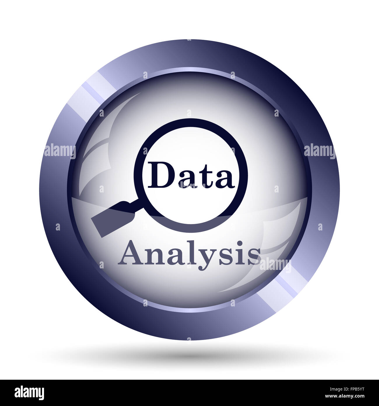 Data analysis icon. Internet button on white background Stock Photo - Alamy