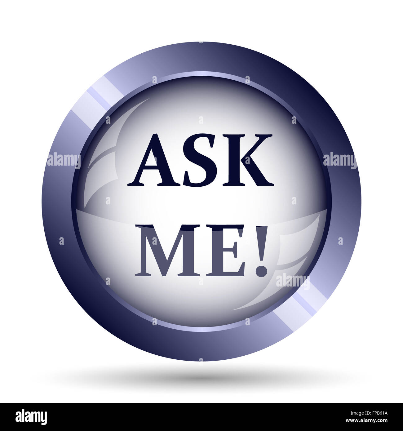 Ask me icon. Internet button on white background Stock Photo - Alamy