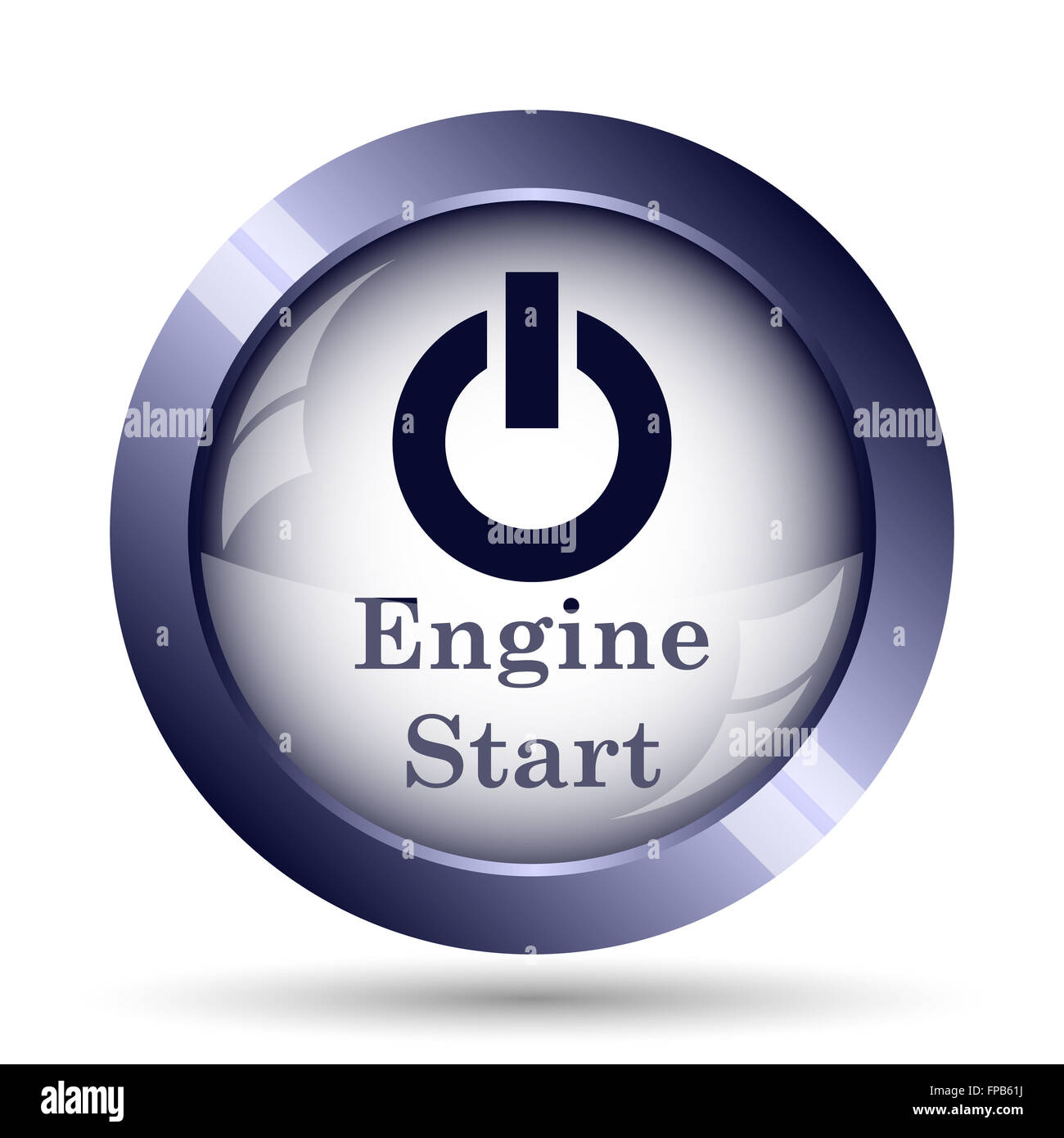 Engine start icon. Internet button on white background Stock Photo - Alamy