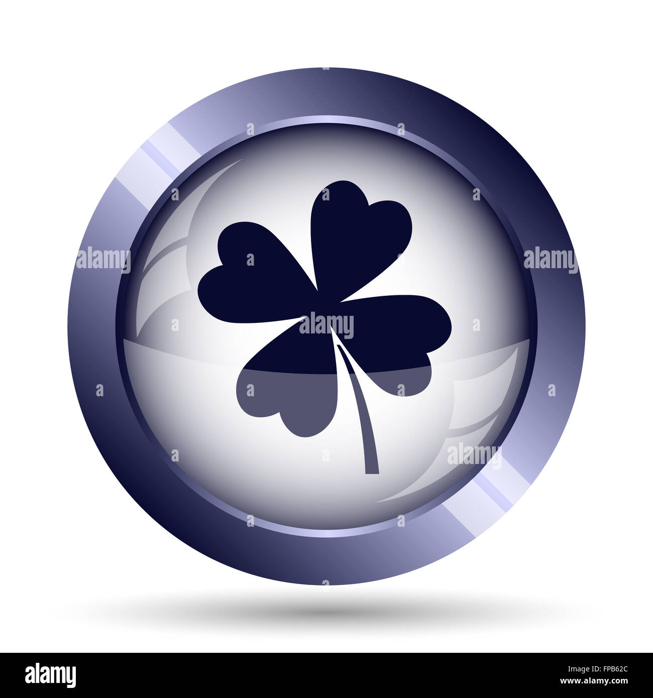 Clover icon. Internet button on white background Stock Photo - Alamy