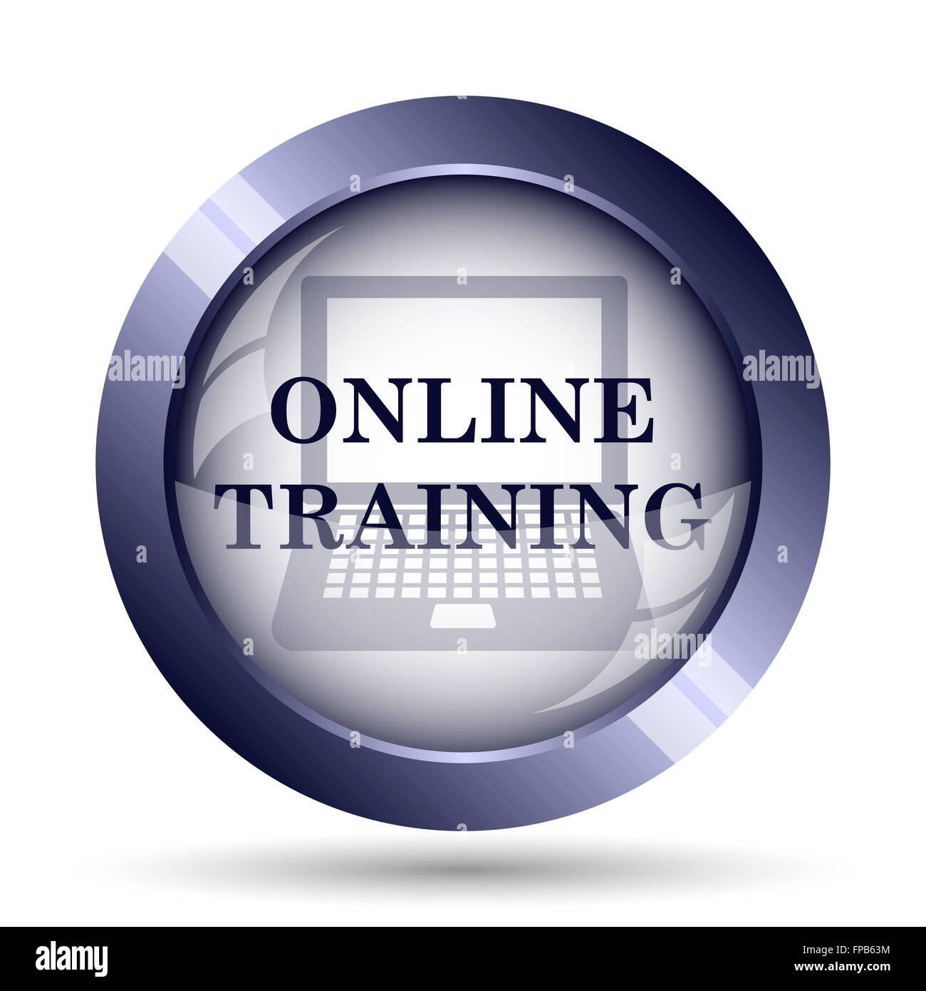 Online training icon. Internet button on white background Stock Photo ...