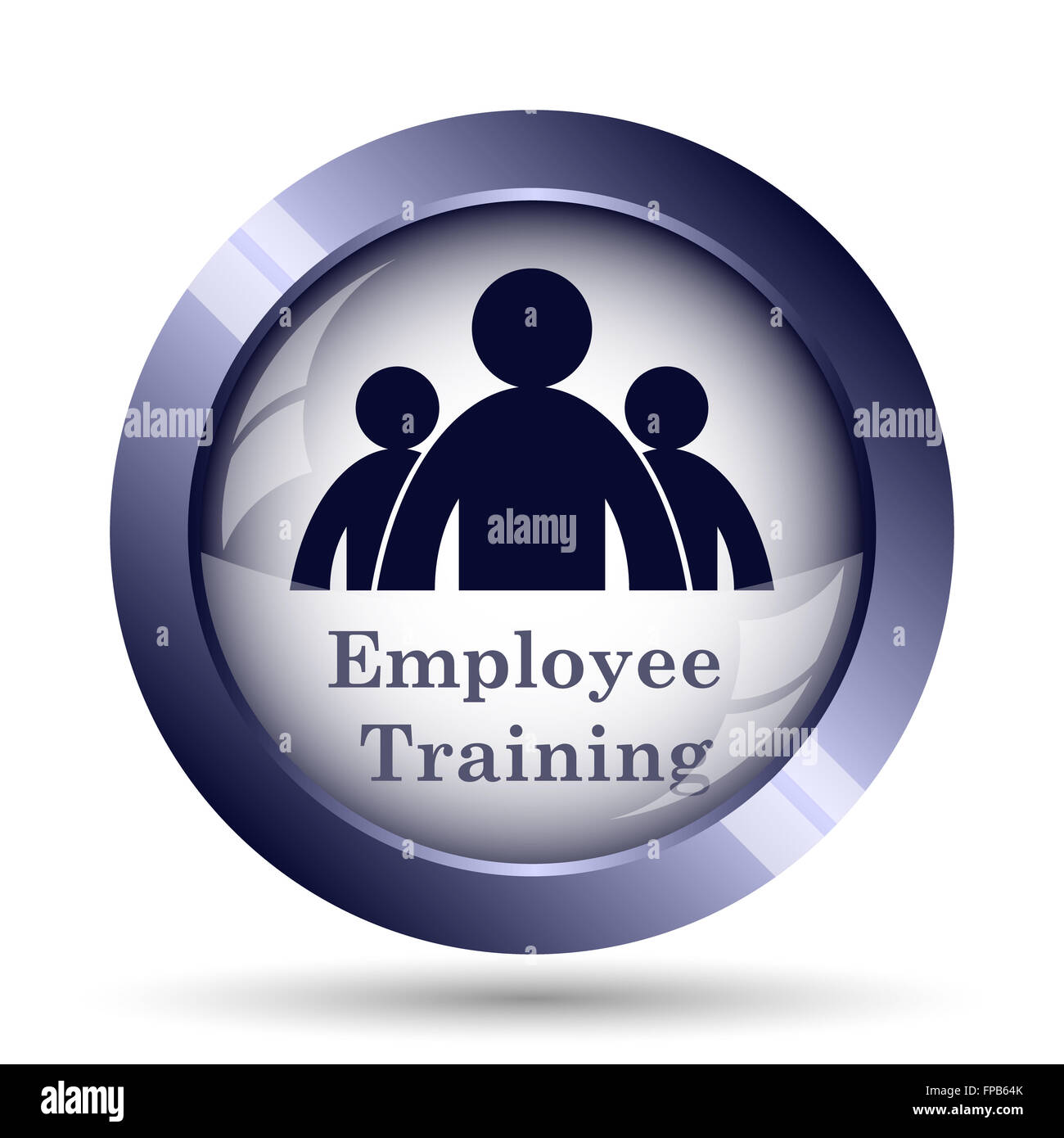 Employee training icon. Internet button on white background Stock Photo ...
