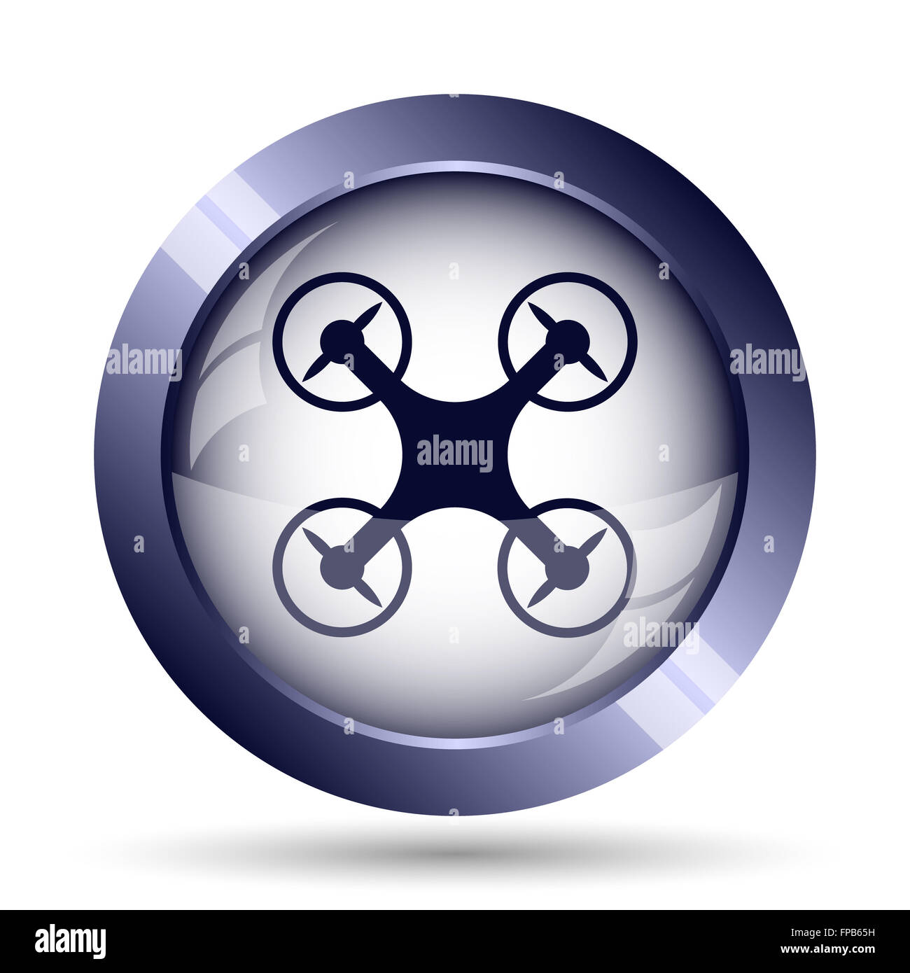 Drone icon. Internet button on white background Stock Photo - Alamy