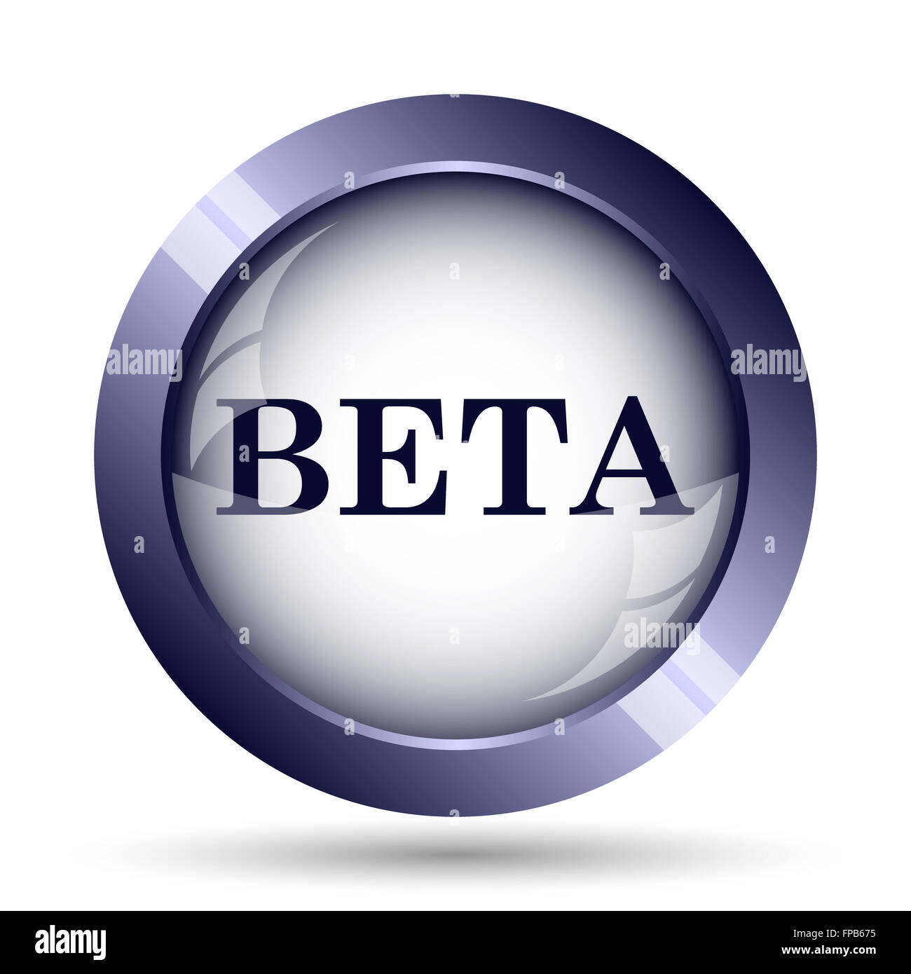 Beta icon. Internet button on white background Stock Photo - Alamy
