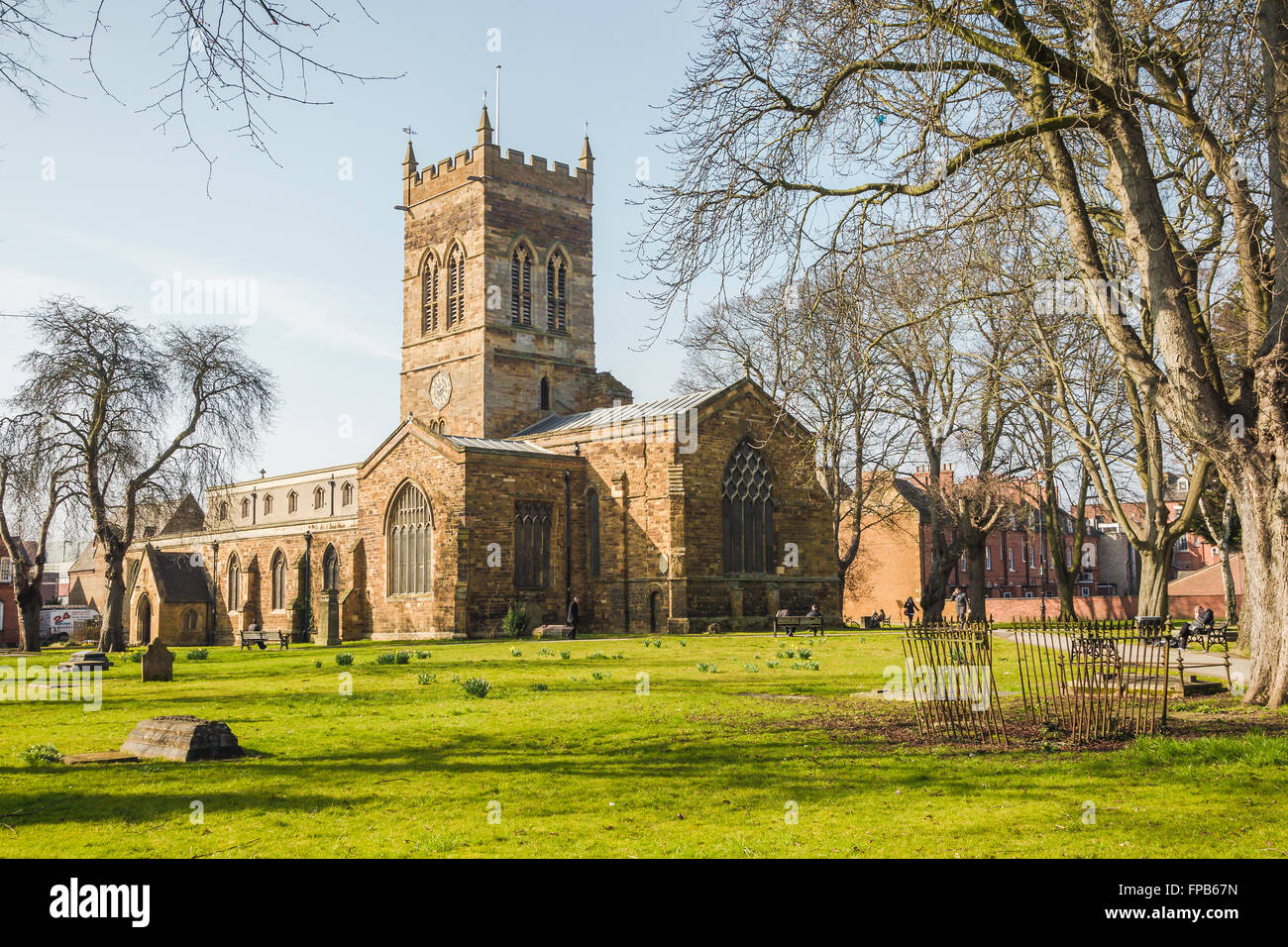 St Giles a medieval church in Northampton town centre Stock Photo - Alamy