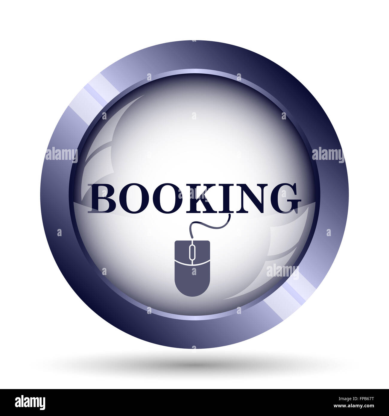 Booking icon. Internet button on white background Stock Photo - Alamy