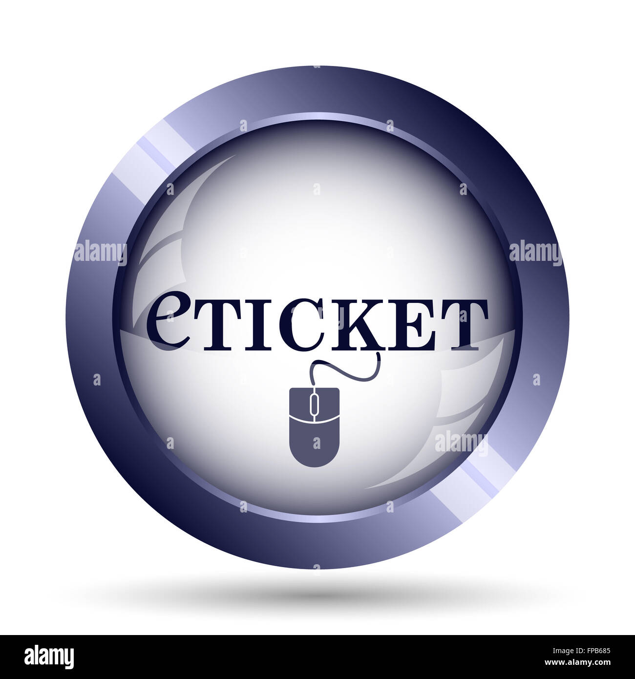 Eticket icon. Internet button on white background Stock Photo - Alamy