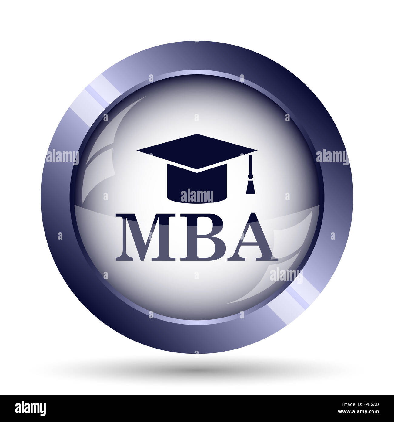 MBA icon. Internet button on white background Stock Photo - Alamy