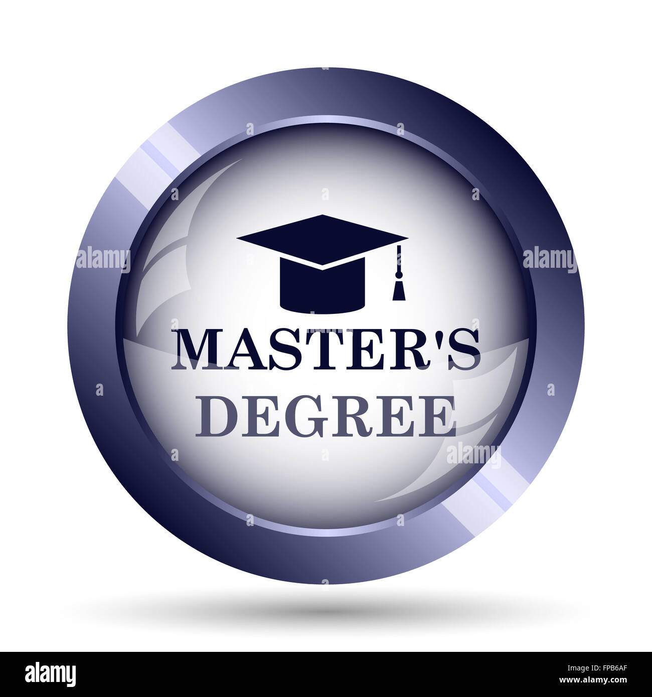 Master's degree icon. Internet button on white background Stock Photo ...