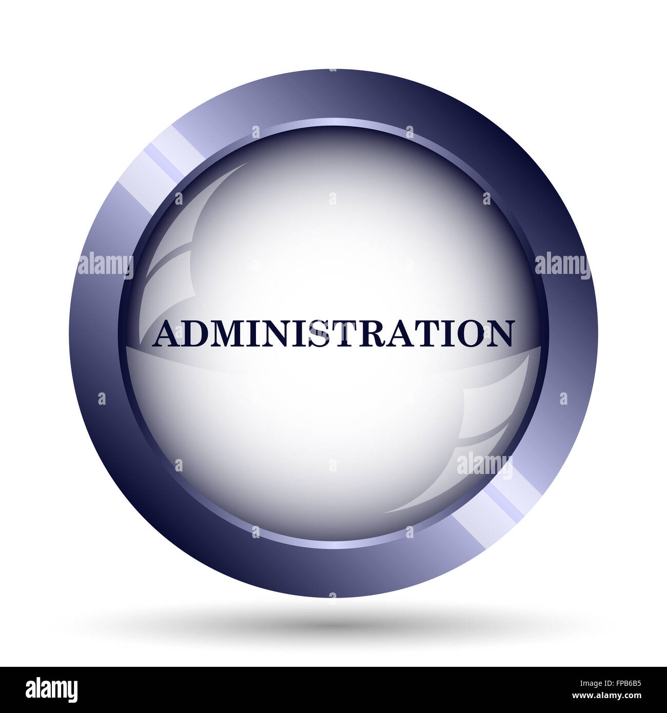 Administration icon. Internet button on white background Stock Photo ...
