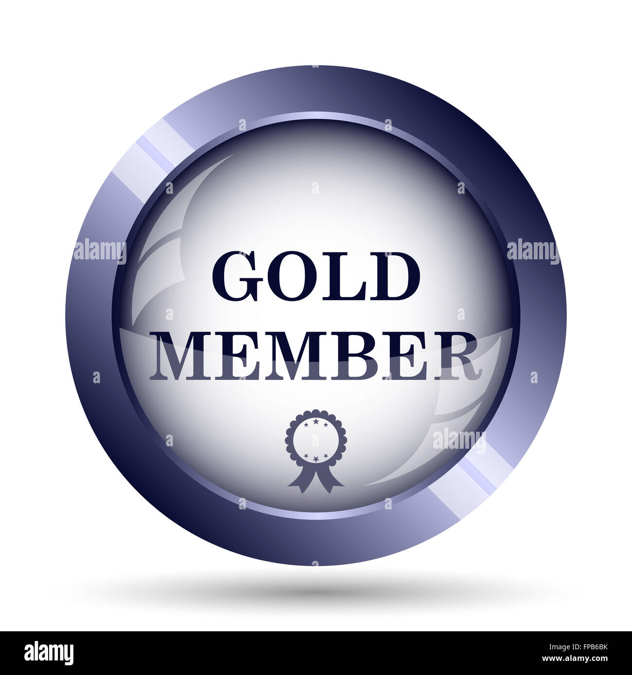 Gold member icon. Internet button on white background Stock Photo - Alamy