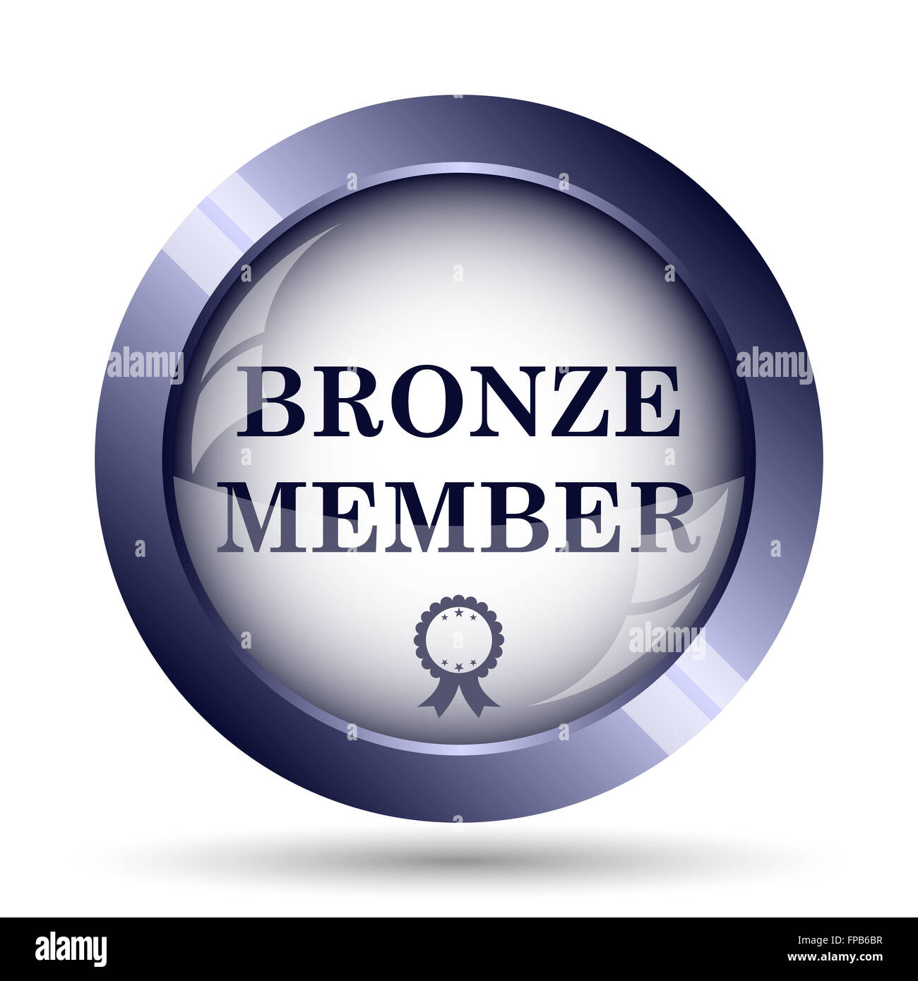 Bronze member icon. Internet button on white background Stock Photo - Alamy