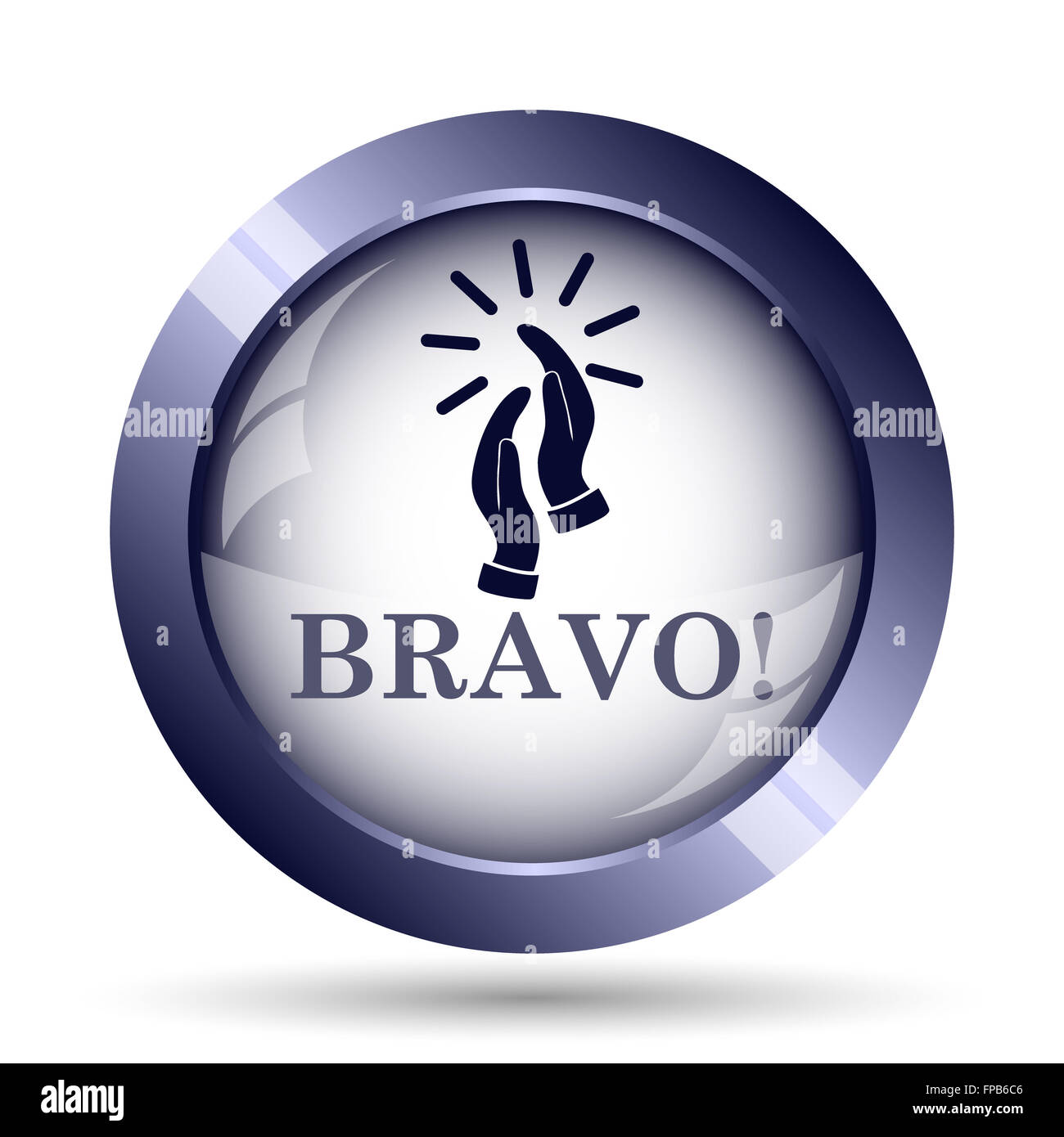 Bravo icon. Internet button on white background Stock Photo - Alamy