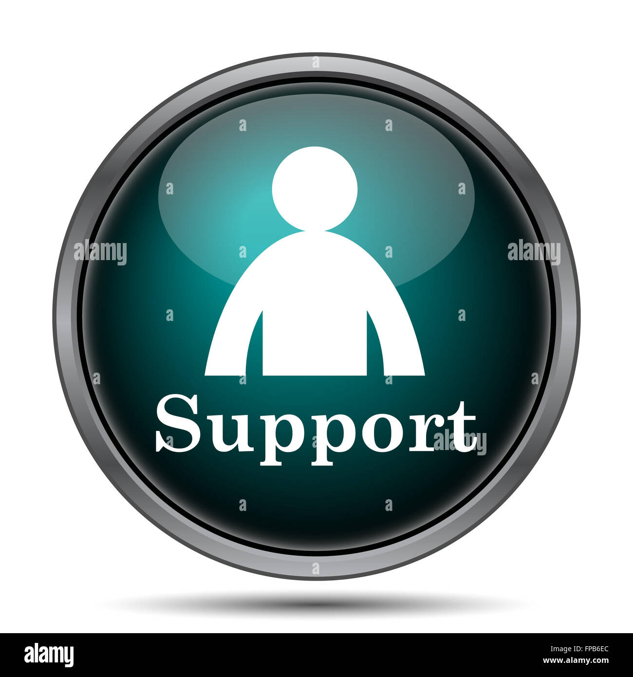 Support icon. Internet button on white background Stock Photo - Alamy
