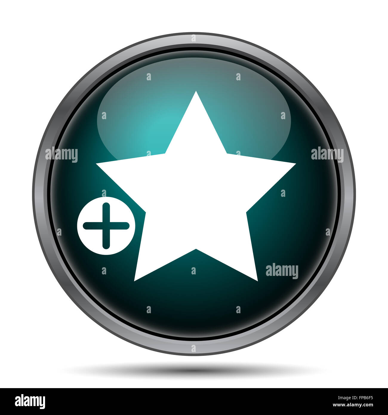 Add to favorites icon. Internet button on white background Stock Photo ...
