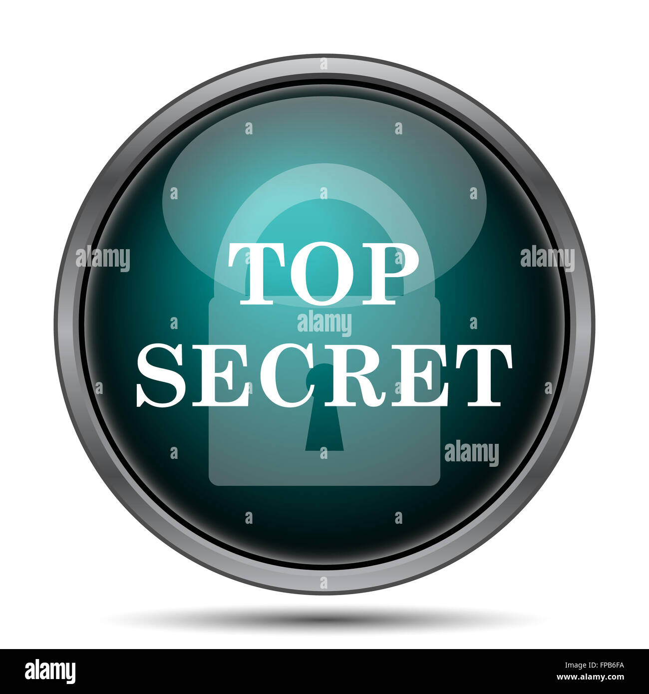 Top secret icon. Internet button on white background Stock Photo - Alamy