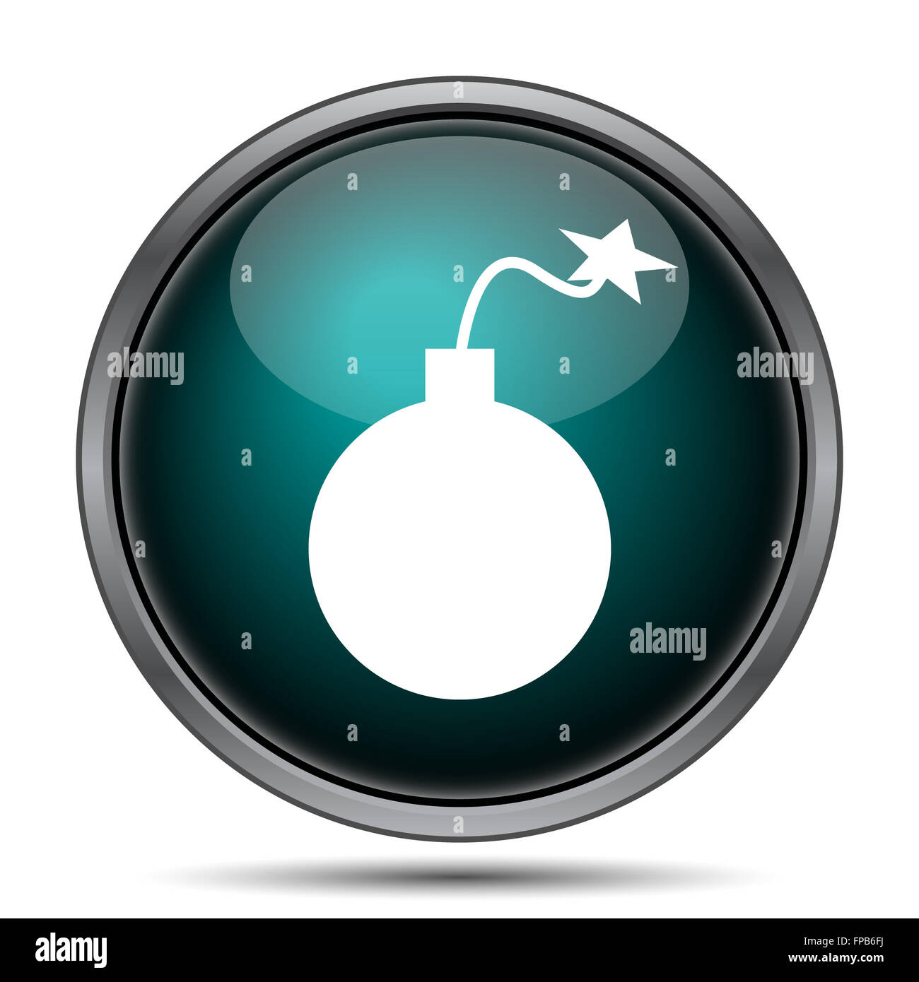 Bomb icon. Internet button on white background Stock Photo - Alamy
