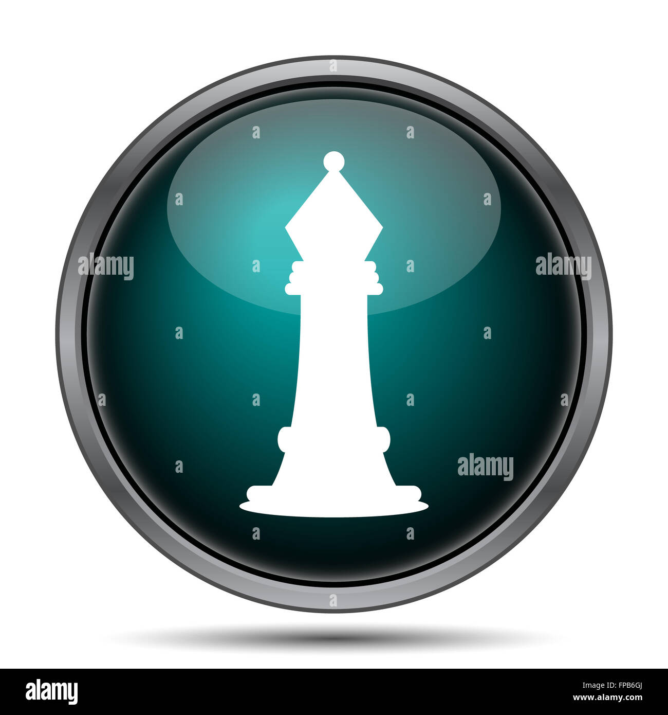 Chess icon. Internet button on white background Stock Photo - Alamy