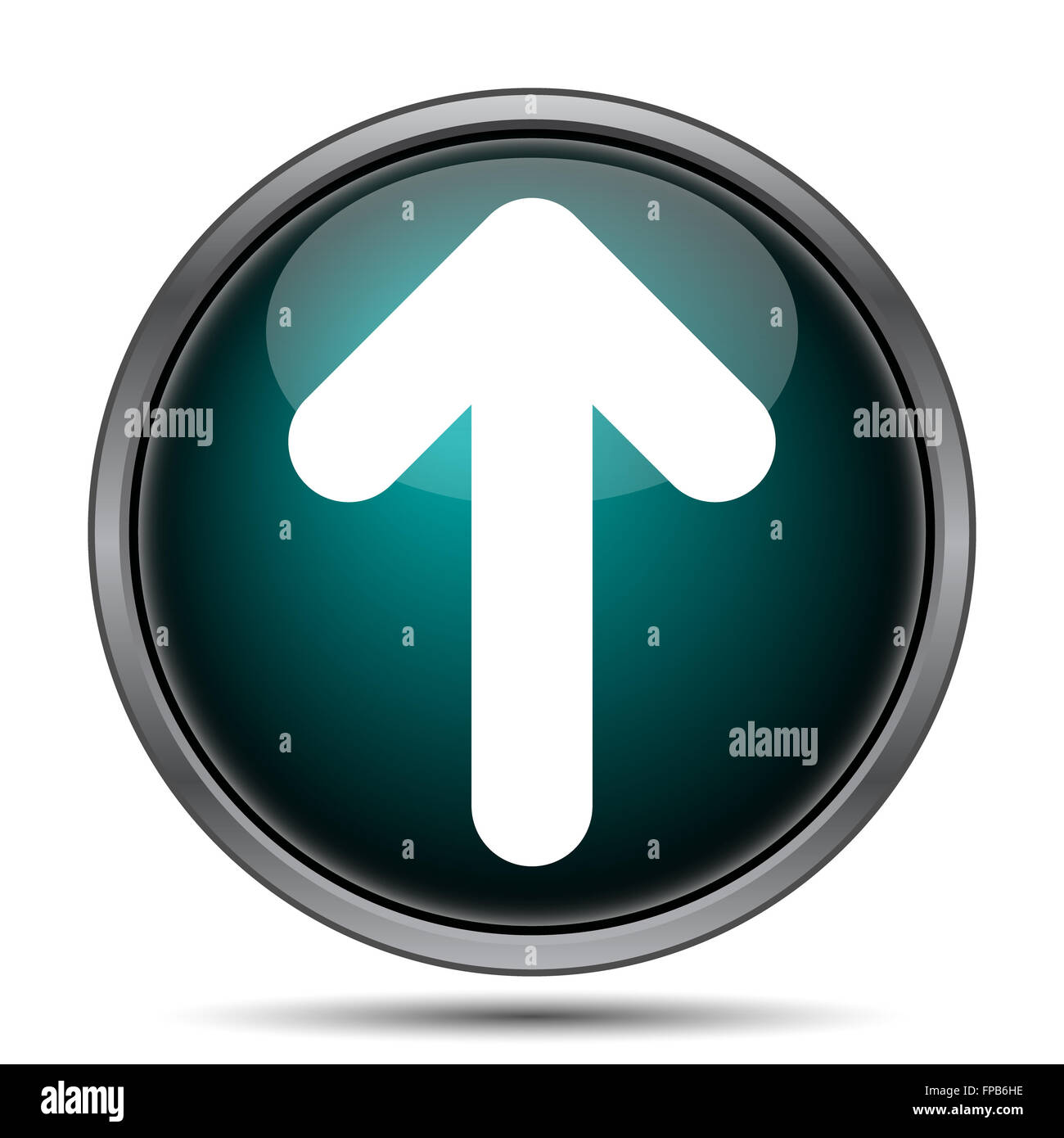 Up arrow icon. Internet button on white background Stock Photo - Alamy