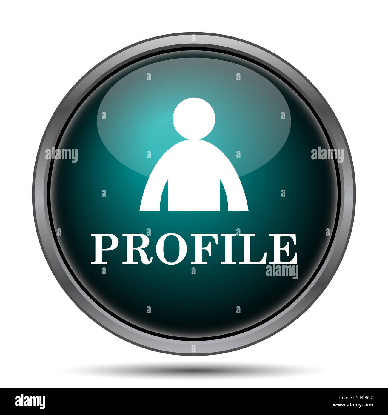 Profile icon. Internet button on white background Stock Photo - Alamy