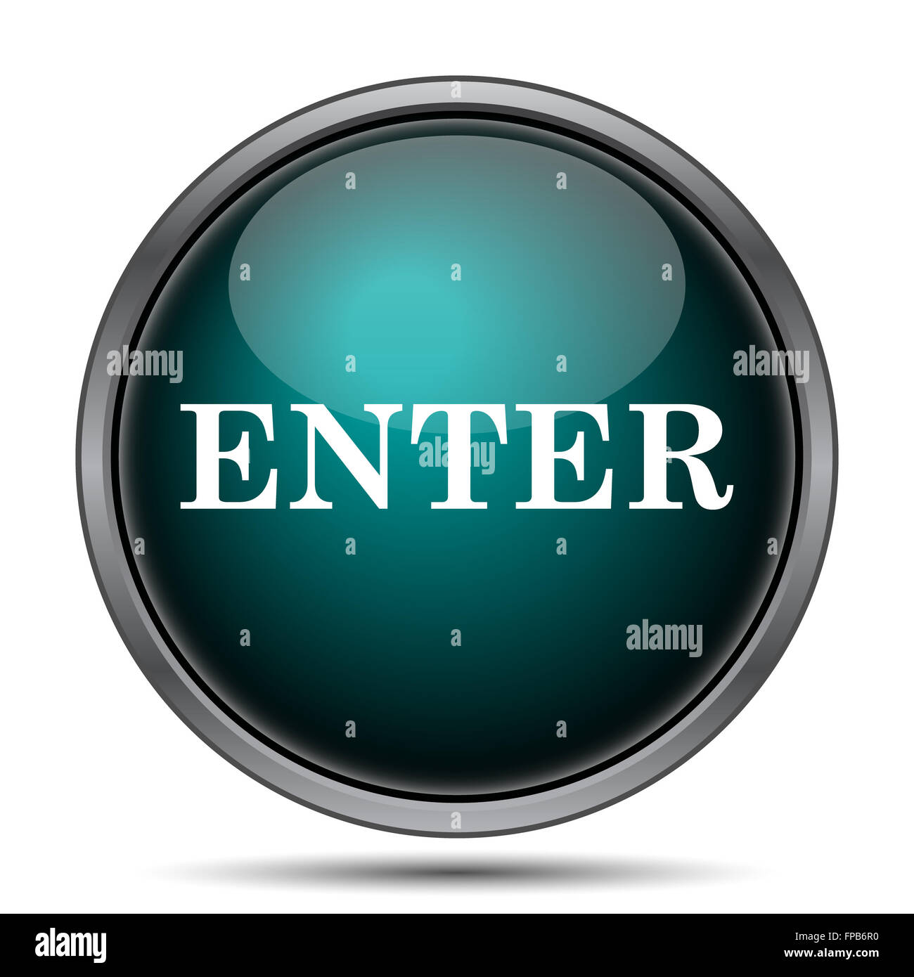 Enter icon. Internet button on white background Stock Photo - Alamy