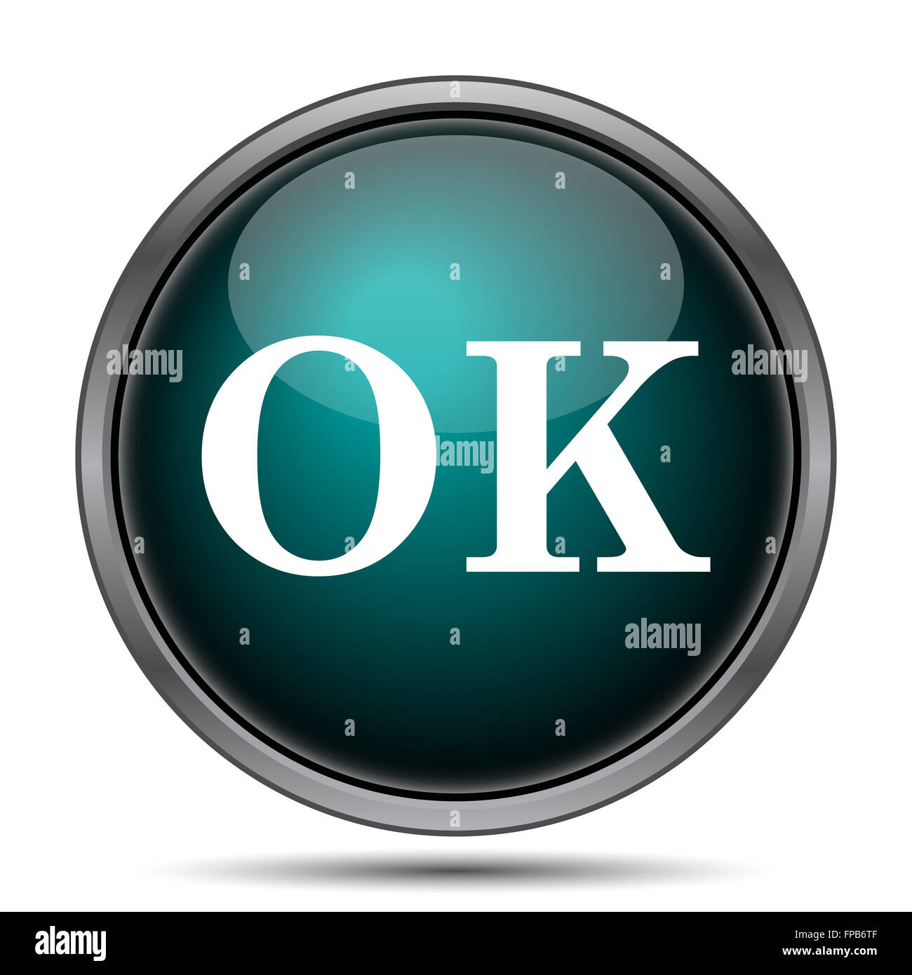 OK icon. Internet button on white background Stock Photo - Alamy