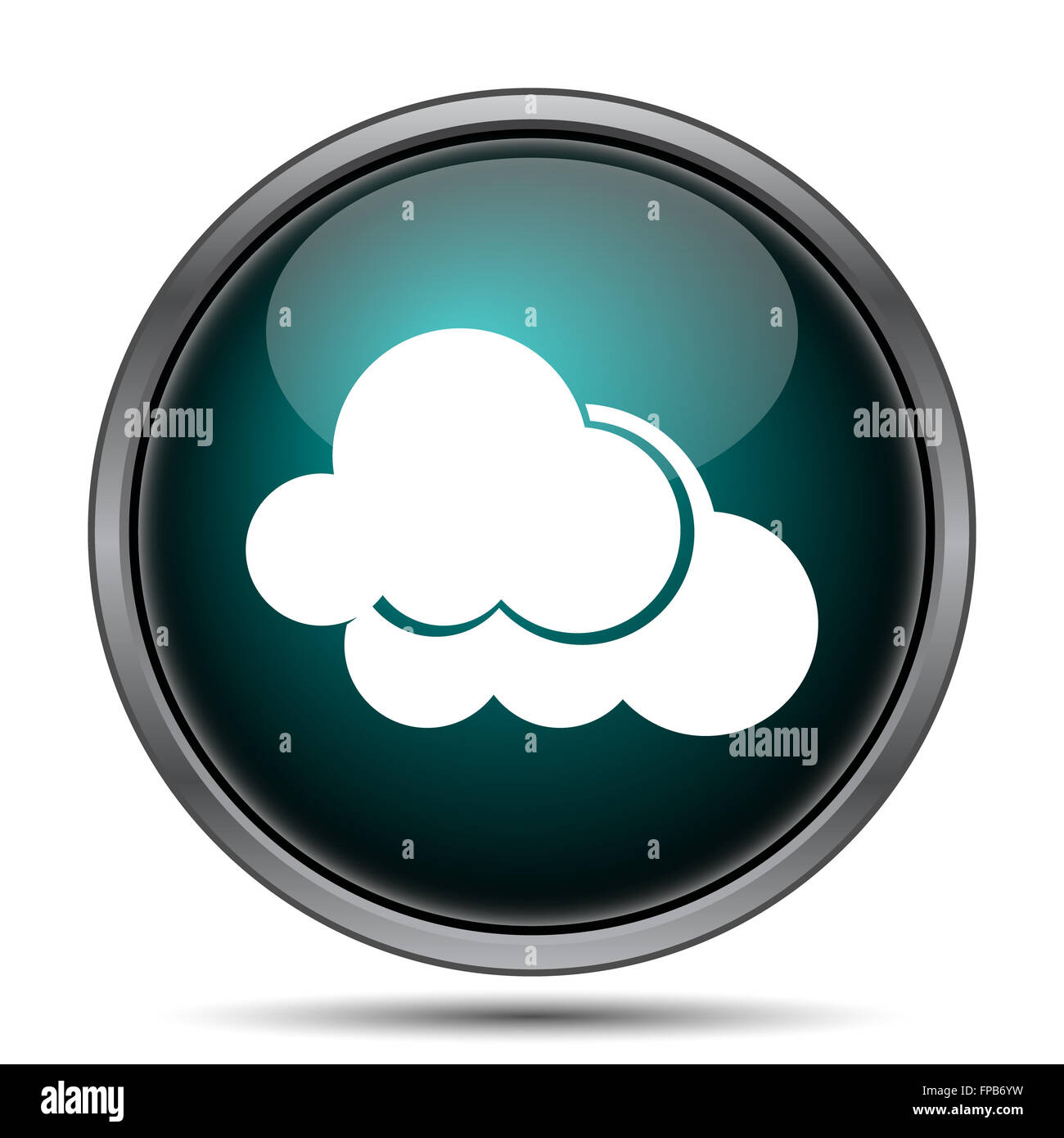 Clouds icon. Internet button on white background Stock Photo - Alamy