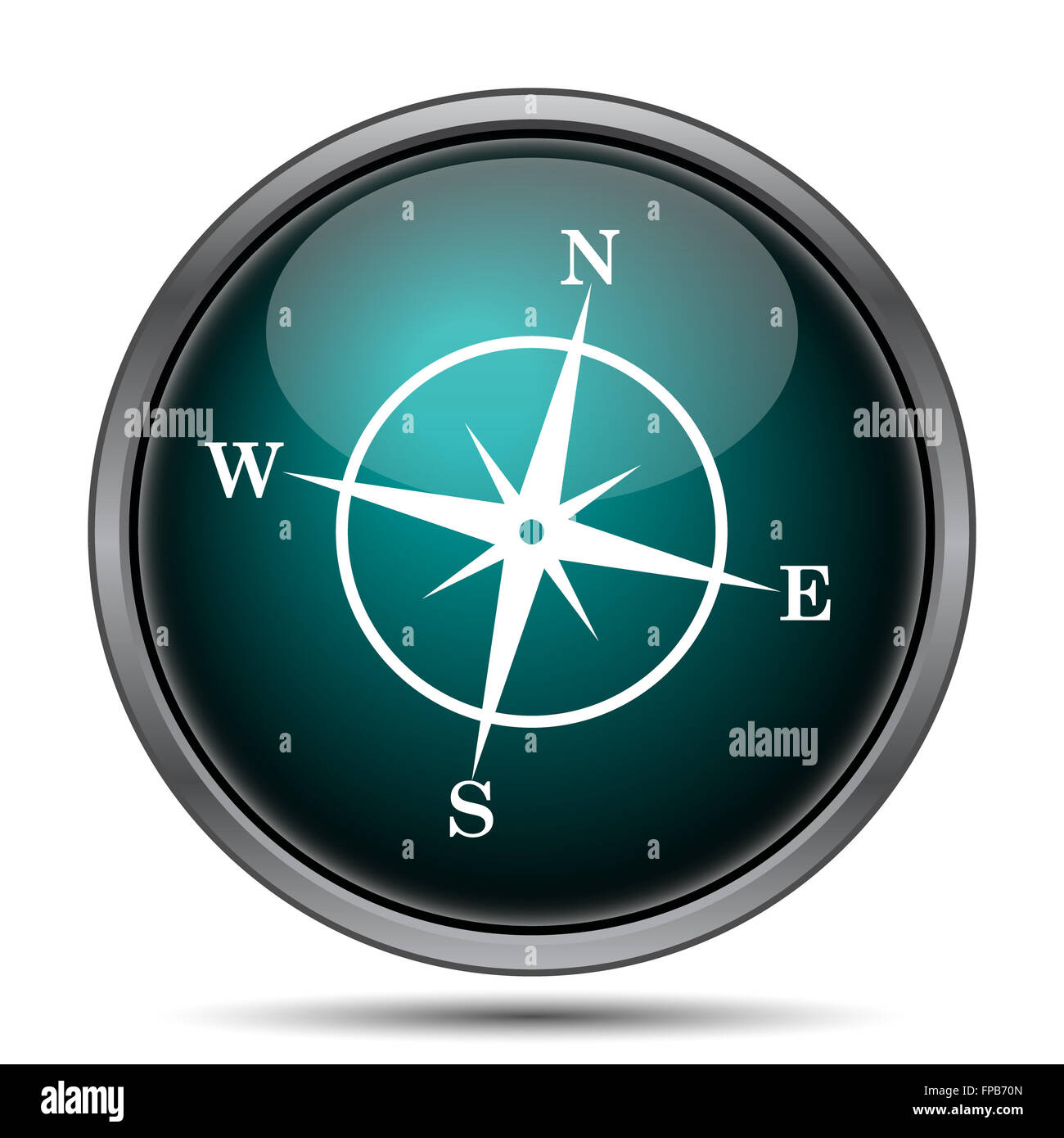 Compass icon. Internet button on white background Stock Photo - Alamy