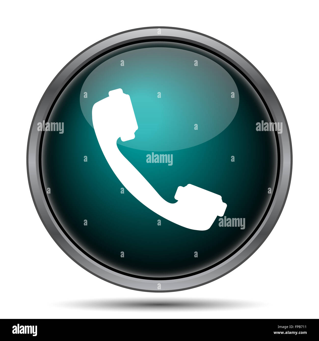 Phone icon. Internet button on white background Stock Photo - Alamy