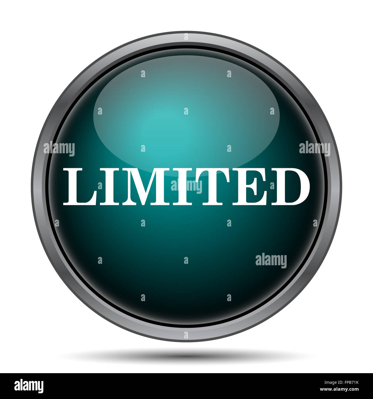 Limited icon. Internet button on white background Stock Photo - Alamy