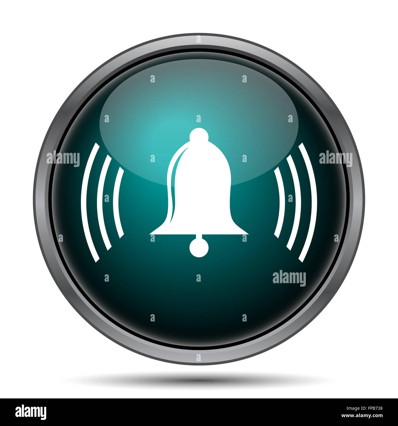 Bell icon. Internet button on white background Stock Photo - Alamy