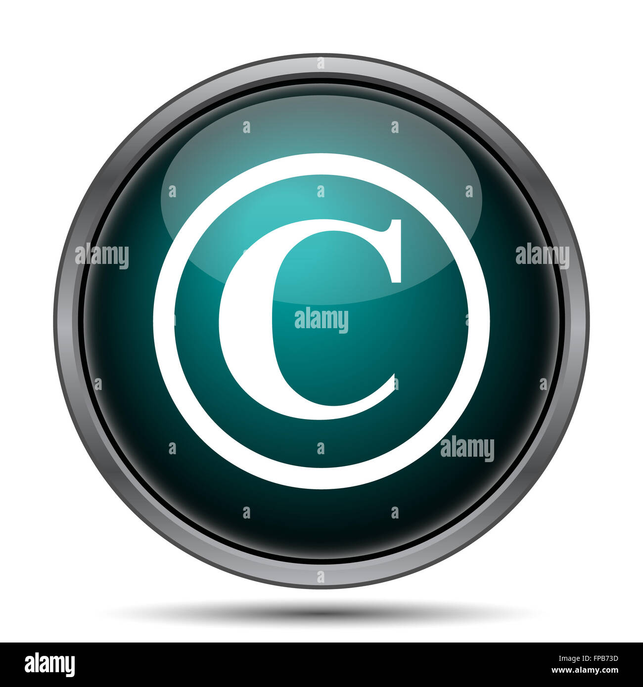 Copyright icon. Internet button on white background Stock Photo - Alamy