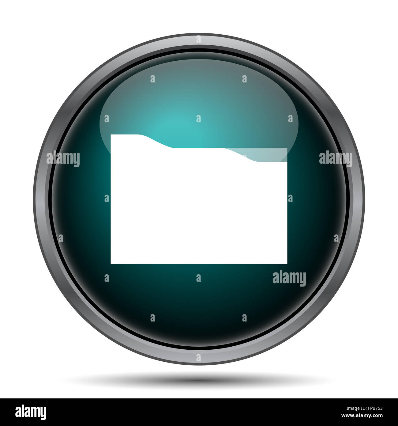 Folder icon. Internet button on white background Stock Photo - Alamy