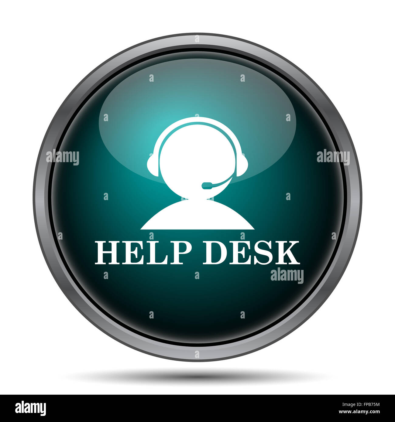 Helpdesk icon. Internet button on white background Stock Photo - Alamy