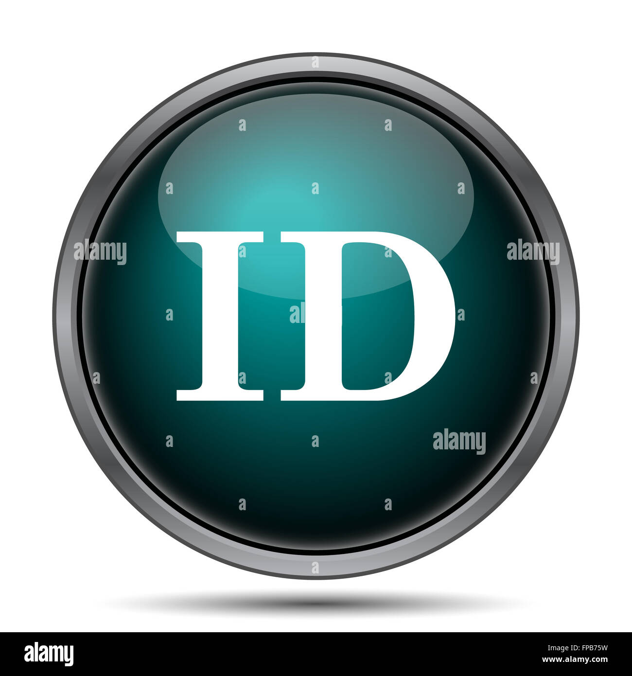 ID icon. Internet button on white background Stock Photo - Alamy