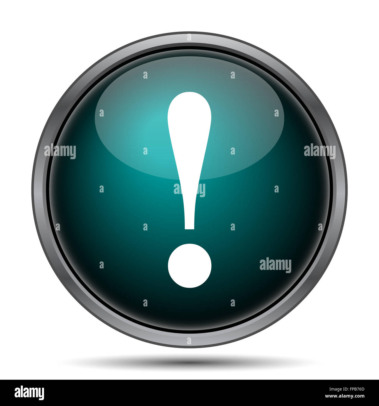 Attention icon. Internet button on white background Stock Photo - Alamy