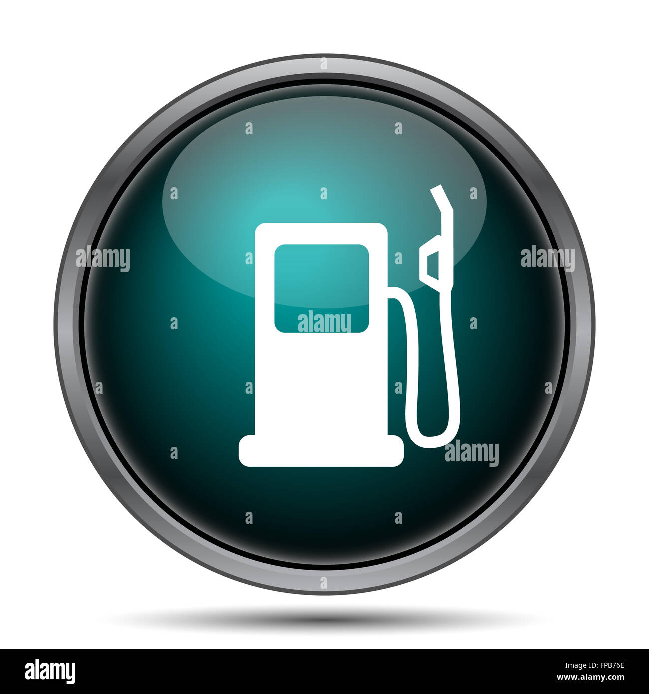 Gas pump icon. Internet button on white background Stock Photo - Alamy