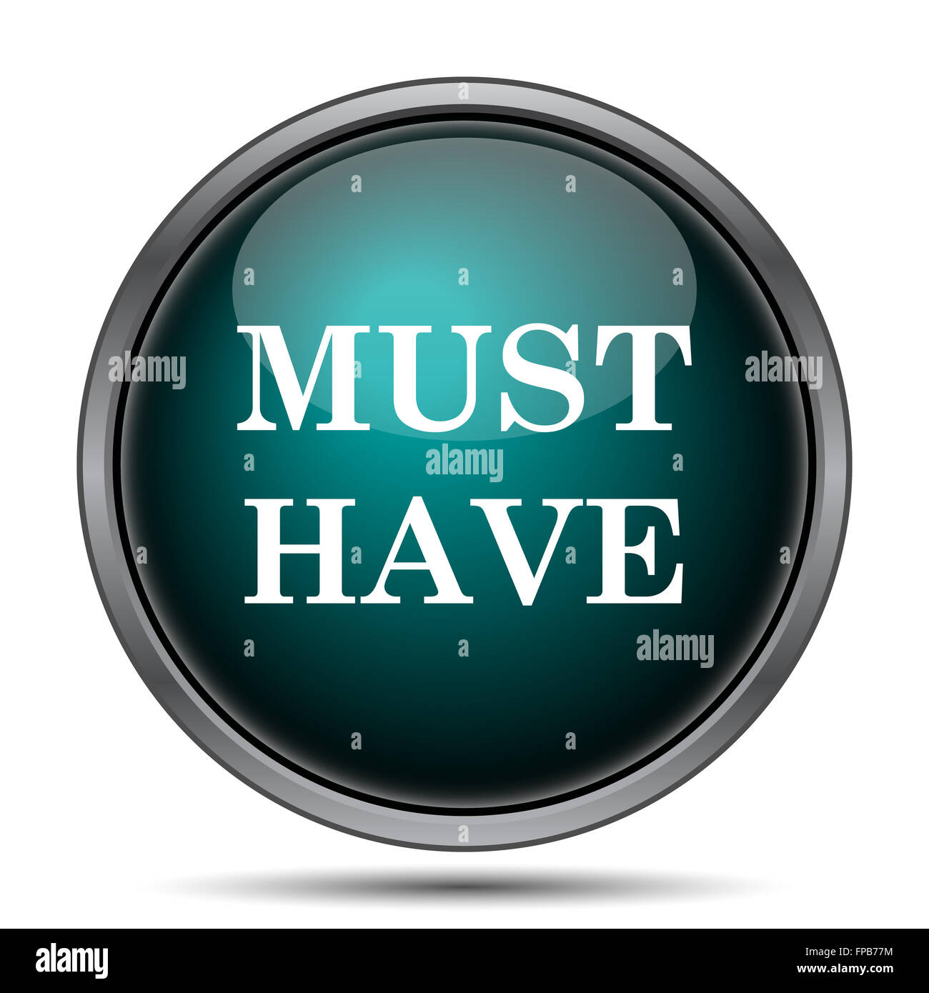 Must have icon. Internet button on white background Stock Photo - Alamy