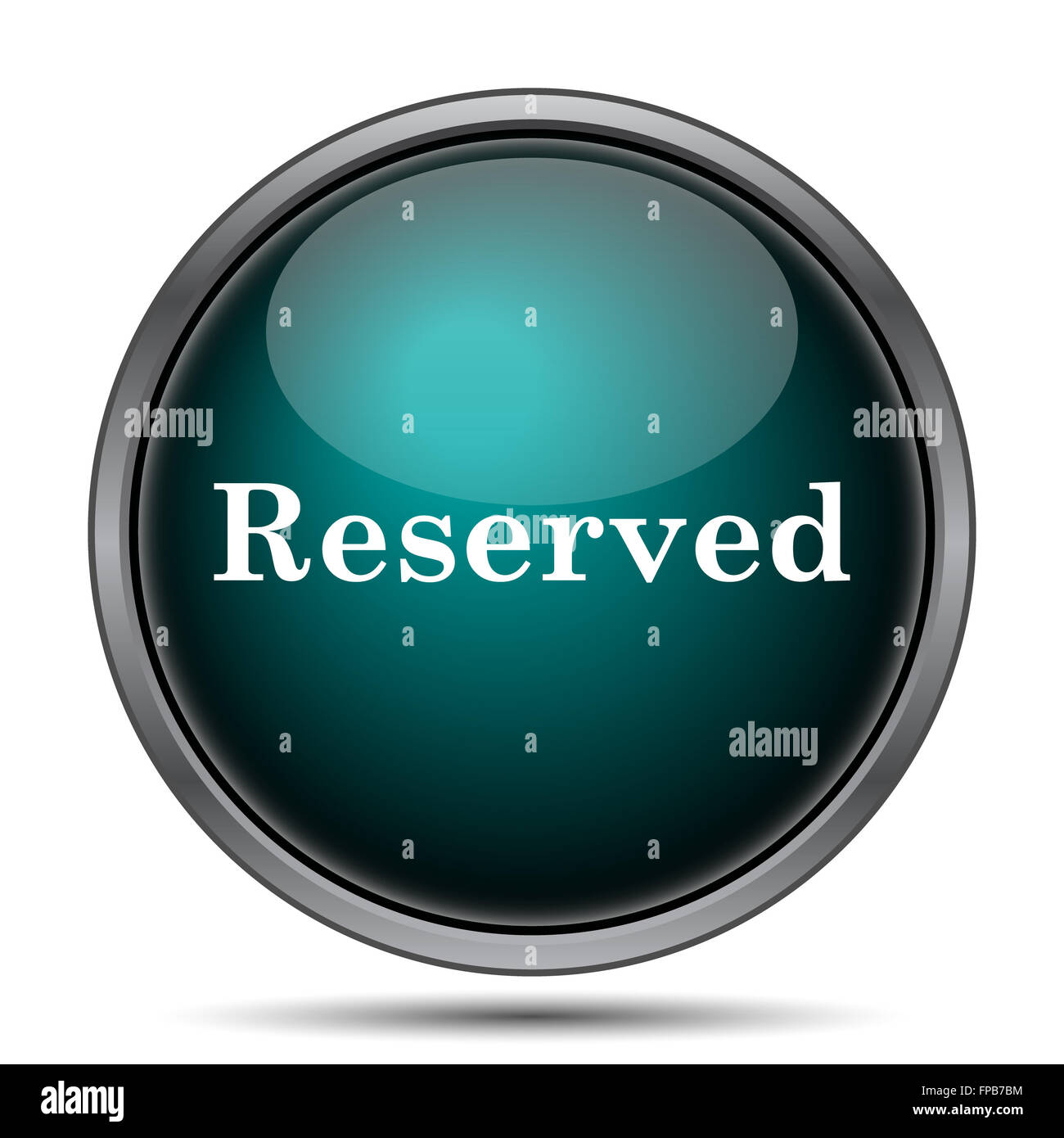 Reserved icon. Internet button on white background Stock Photo - Alamy