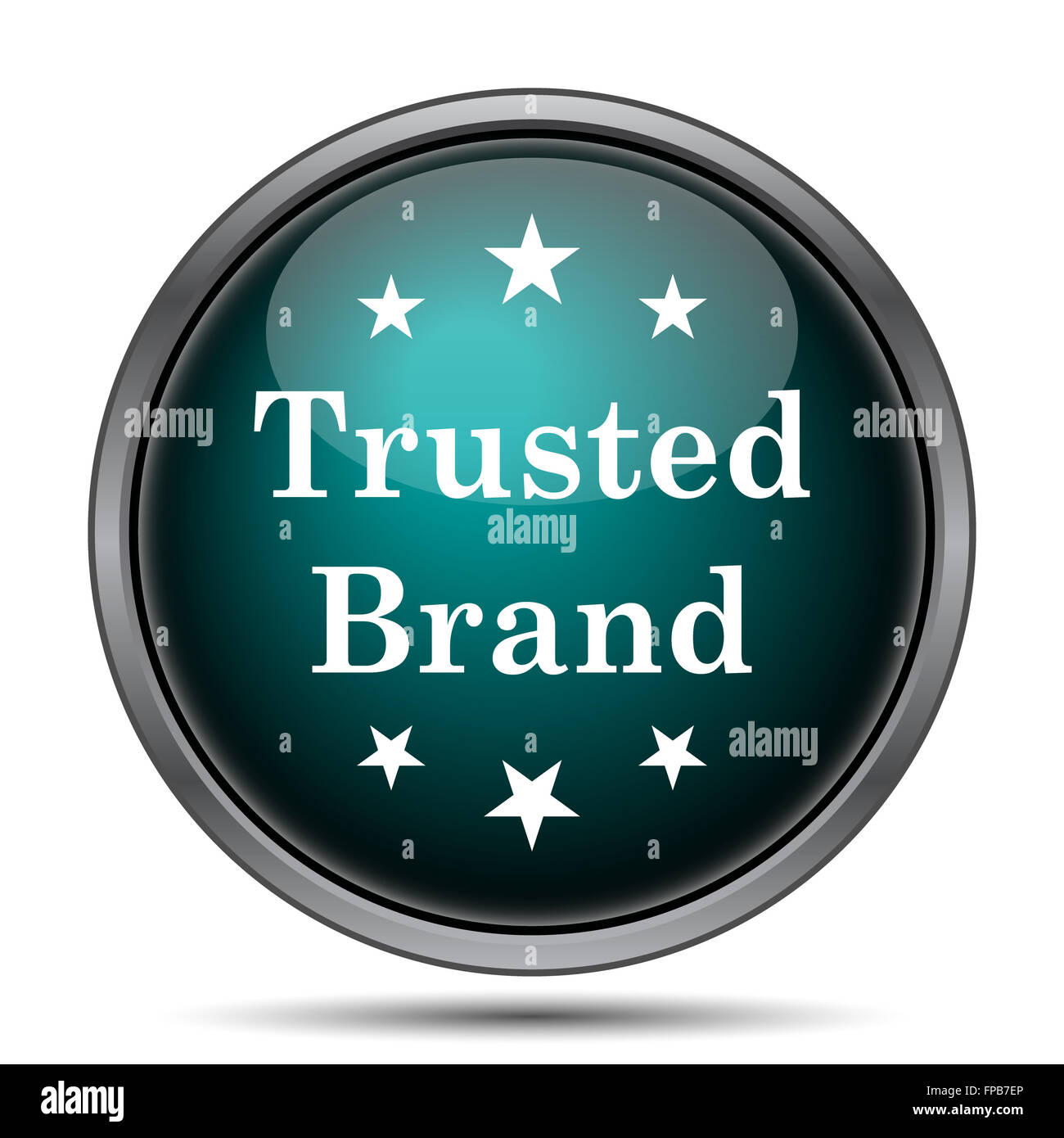 Trusted brand icon. Internet button on white background Stock Photo - Alamy