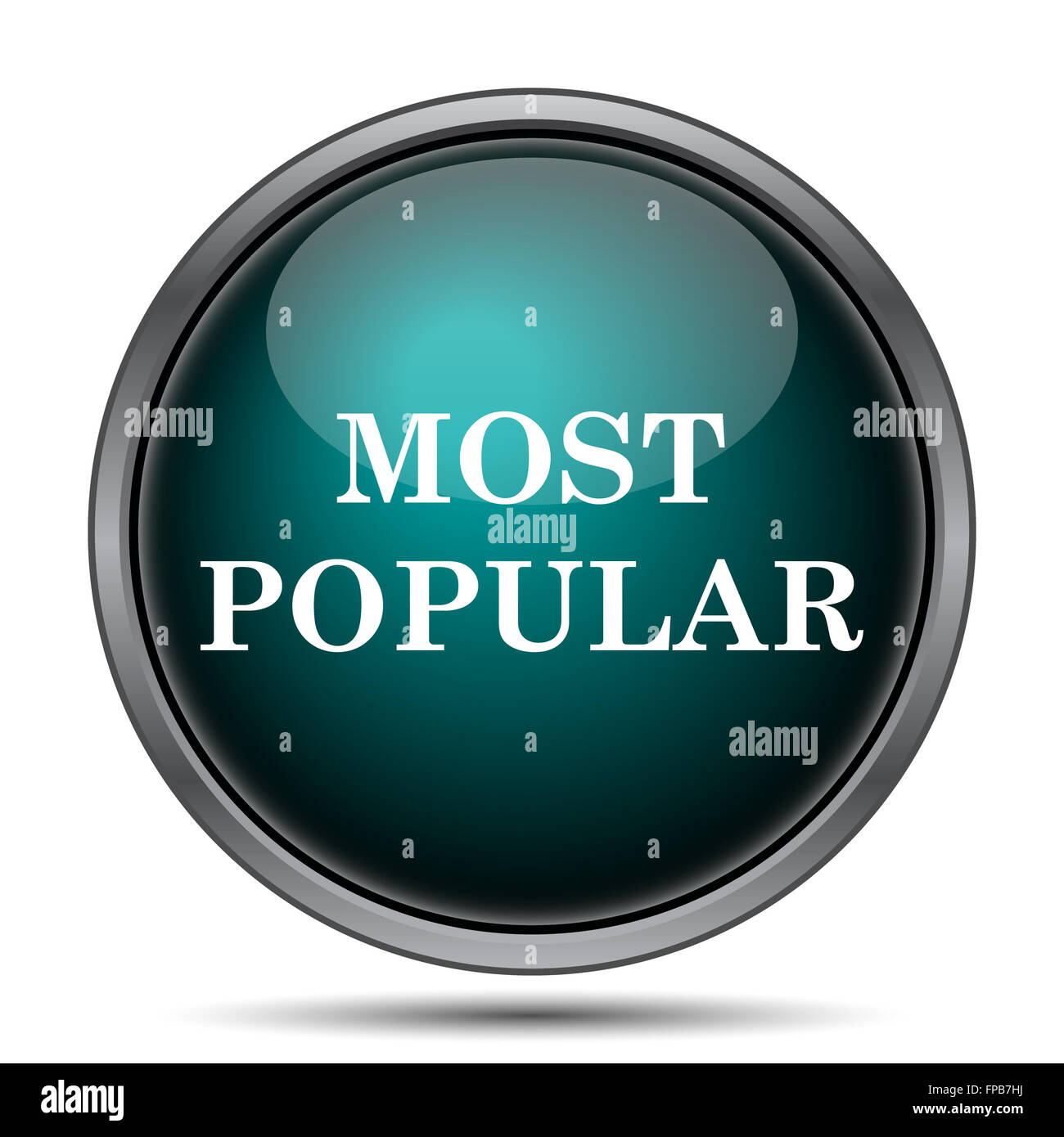 Most popular icon. Internet button on white background Stock Photo - Alamy